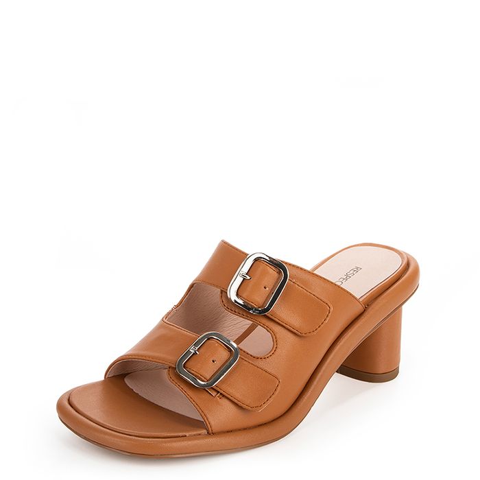 Коричневые пантолеты на каблуке Respect